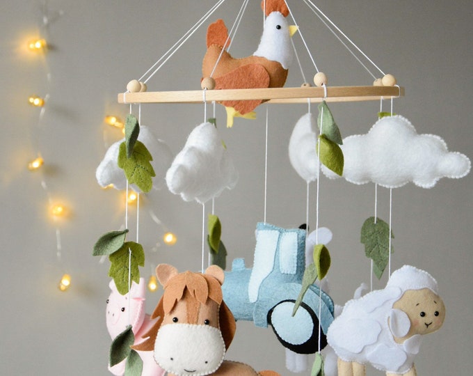 Farm Animal Mobile Perfect for Nursery, Baby/children's Room. Custom ...