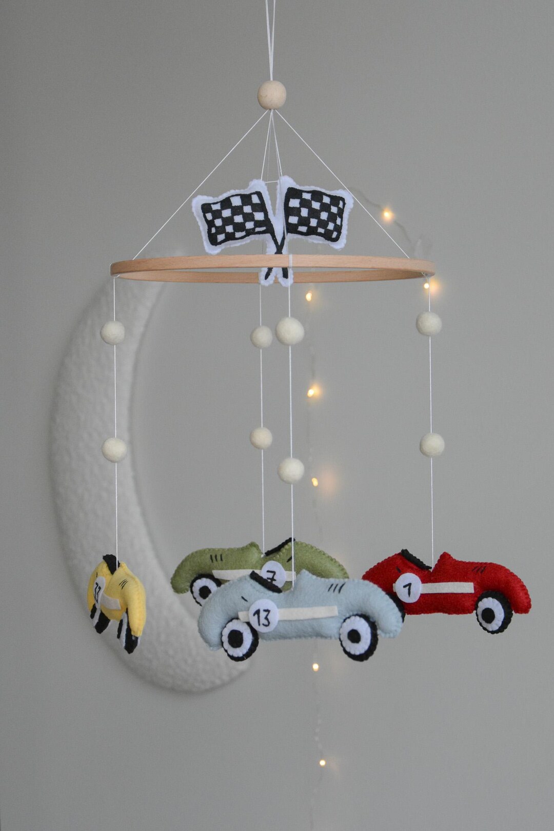 Racing Cars Baby Mobile, Cars Nursery Mobile, Retro Cars Baby Mobile ...