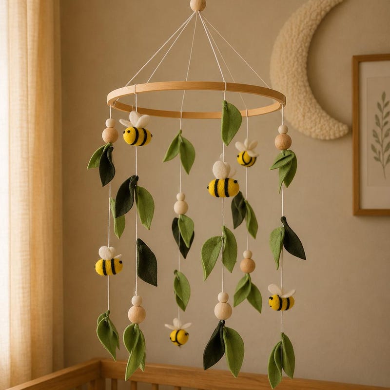 Bee Themed Crib Mobile - Etsy