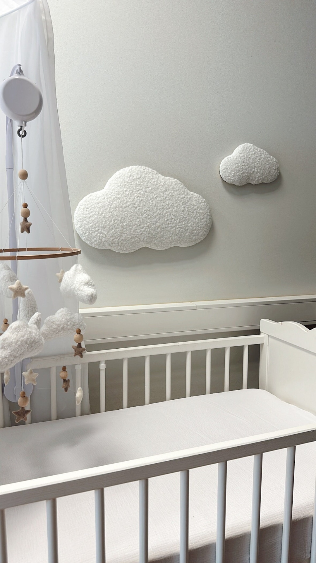 Boucle Cloud Wall Decor, Nursery Wall Decorations, Baby Room Cloud ...