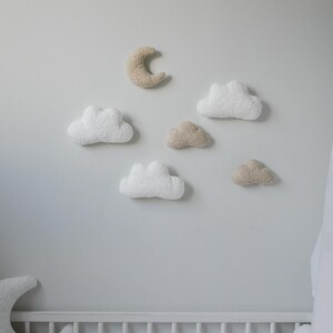 Clouds and Moon Wall Decoration, Nursery Wall Decorations, Baby Room ...