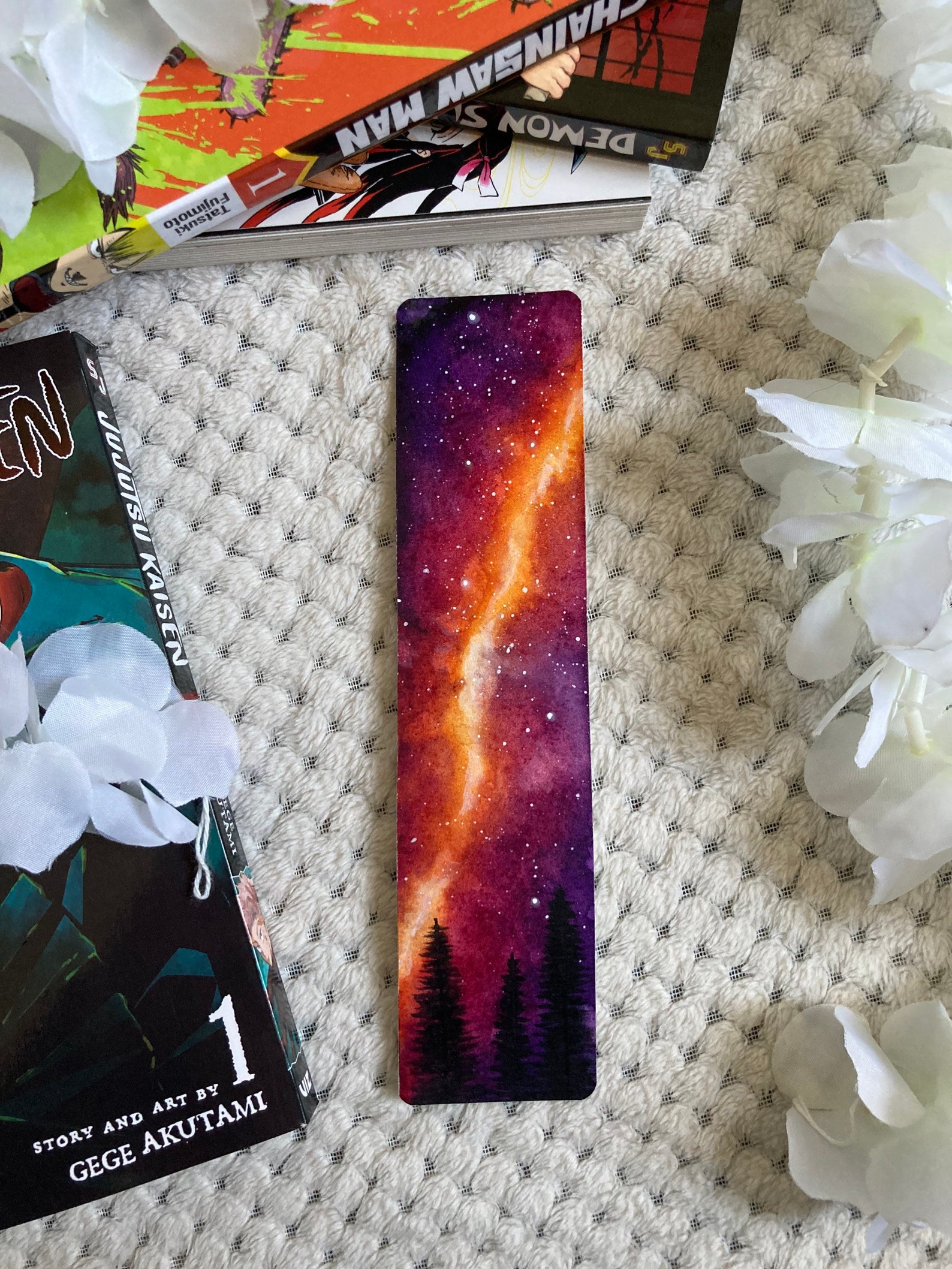 Galaxy Space Bookmarks - Hand Painted - Gift - Watercolour Bookmark ...