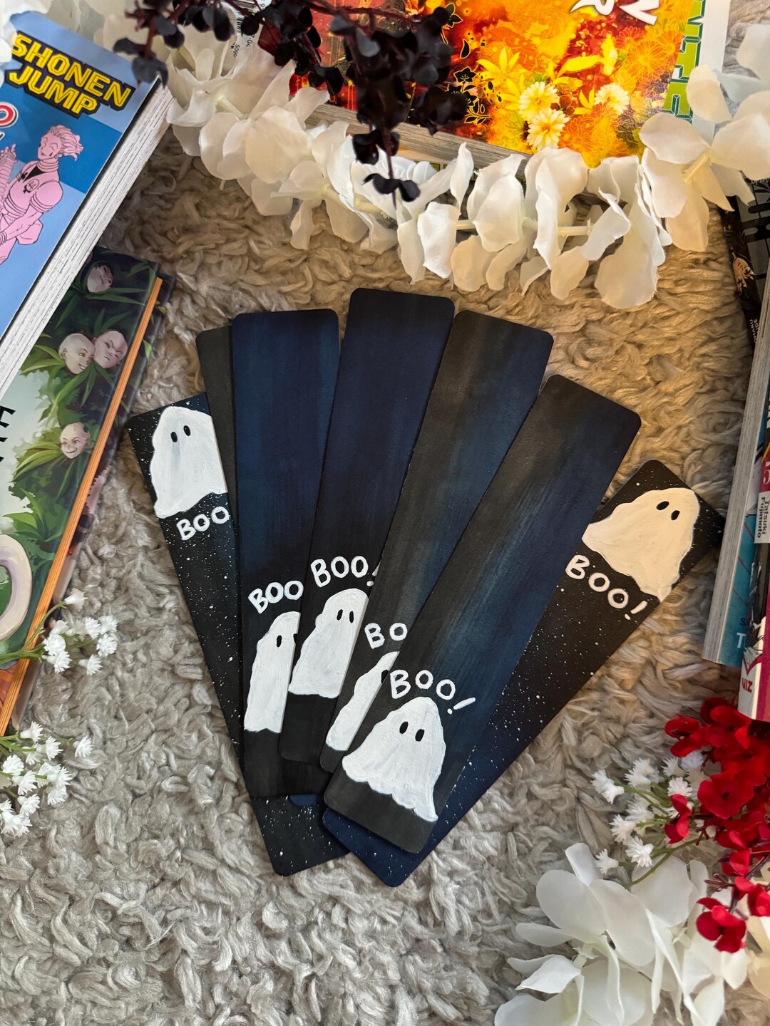 Ghost Bookmark - Handpainted - Halloween - Book Accessories - Fall ...