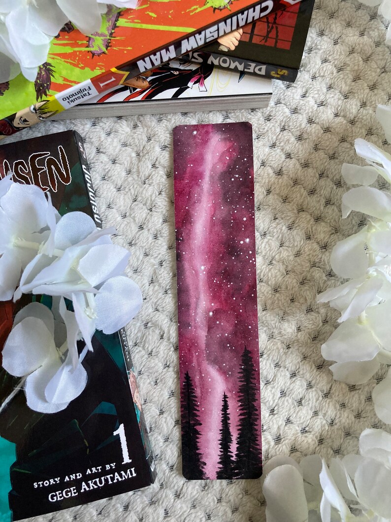 Galaxy Space Bookmarks - Hand Painted - Gift - Watercolour Bookmark ...