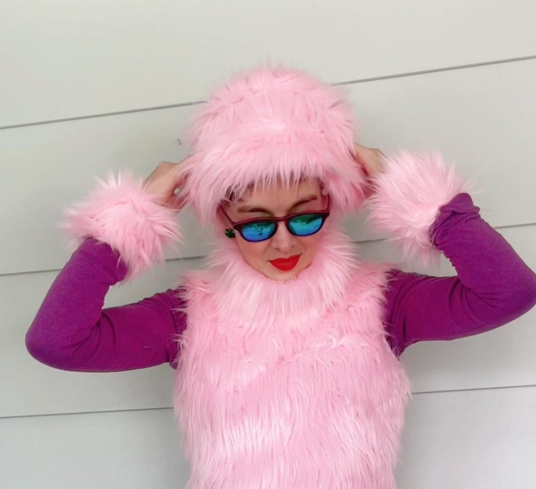 Custom Faux Fur Hat, Shag Custom Size High Fashion Festival Ski Party ...