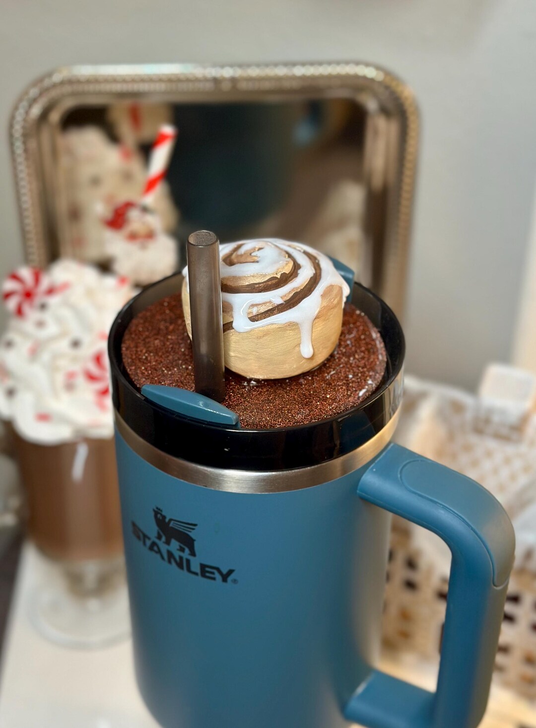 40oz Stanley Accessory Tumbler Topper Faux Cinnamon Roll Stanley Topper ...