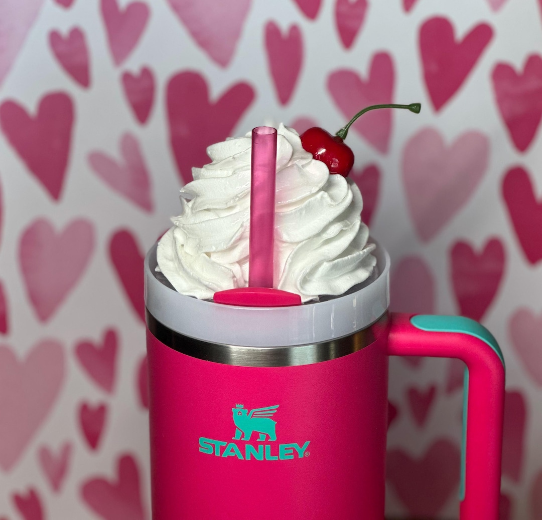 40oz Stanley Accessory Topper - Faux Whipped Cream With Cherry on Top ...