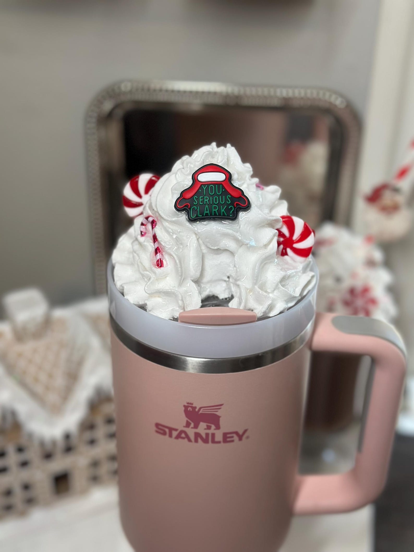 40oz Stanley Accessory Topper - Faux Christmas Vacation Themed Whipped ...
