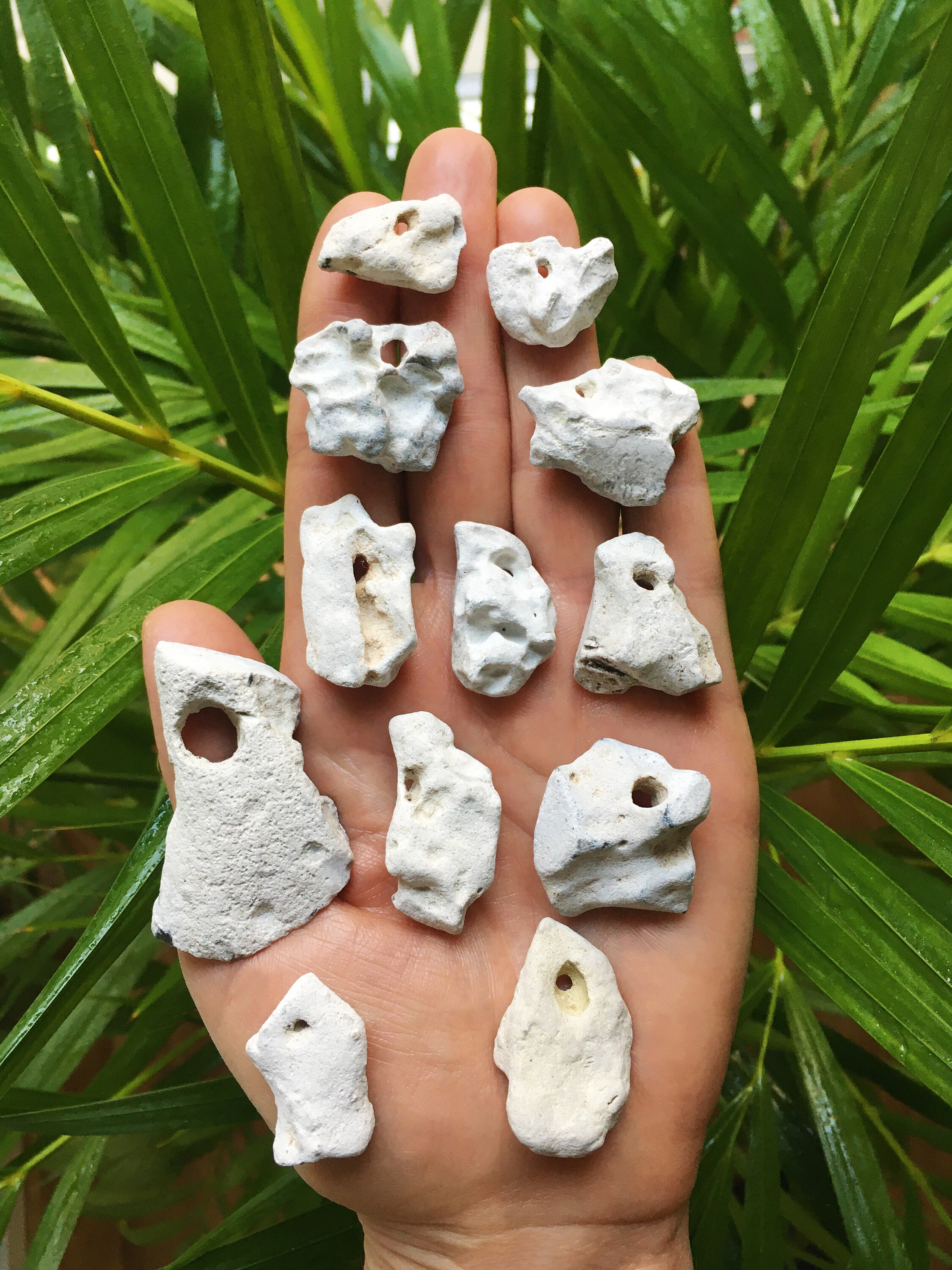 32 White Holey Stones Hag Stone Pendants Odin Stone Witch Stone Adder ...