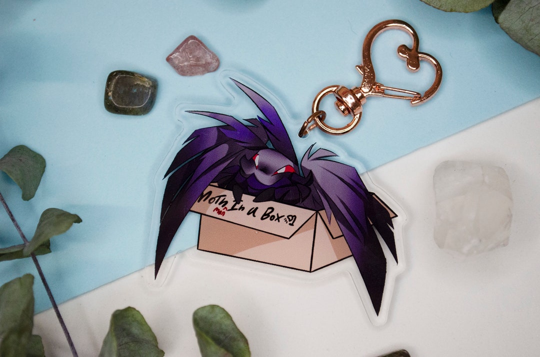 Moth in a Box Mothman Acrylic Charm - Etsy