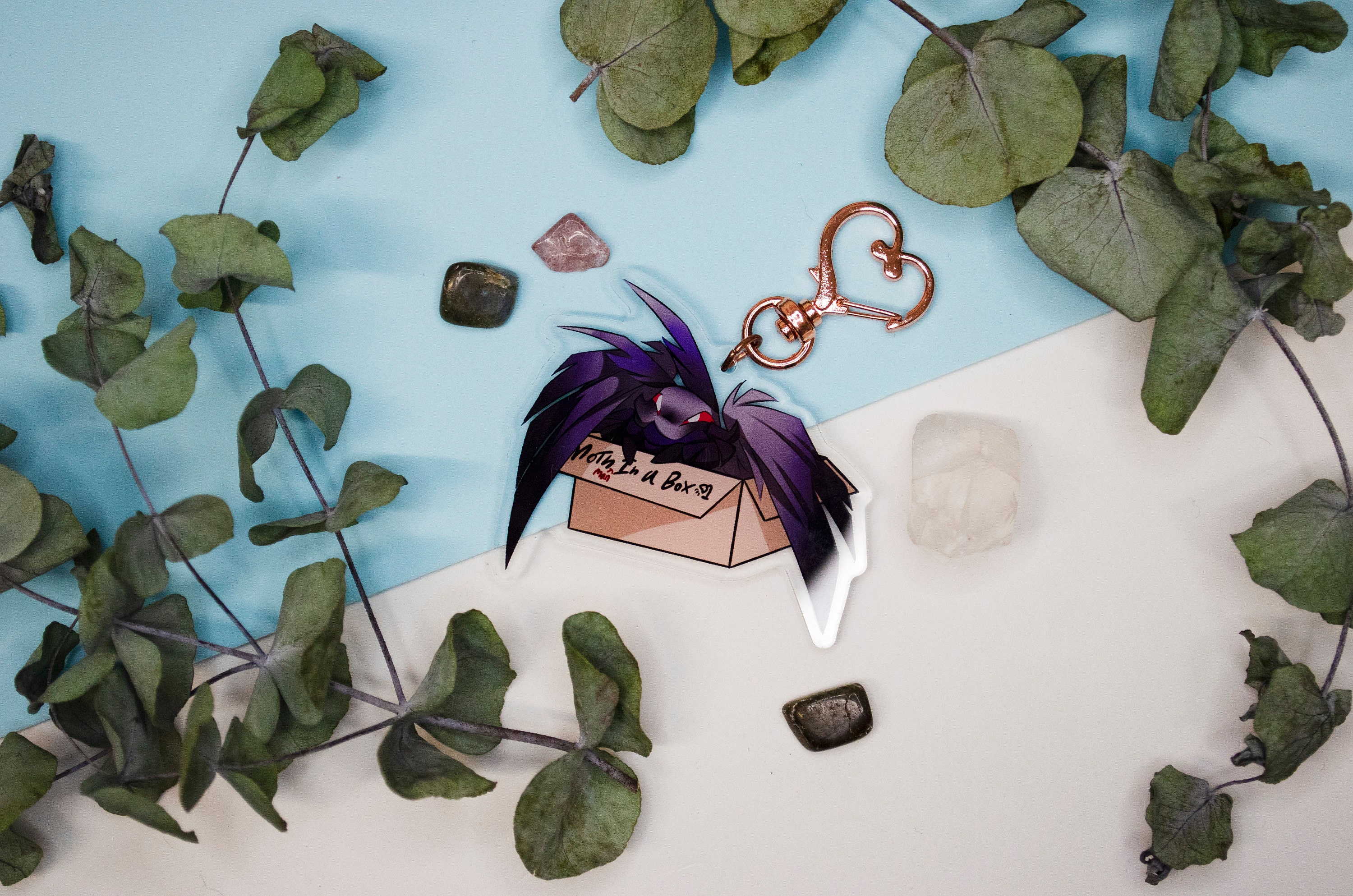 Moth in a Box Mothman Acrylic Charm - Etsy