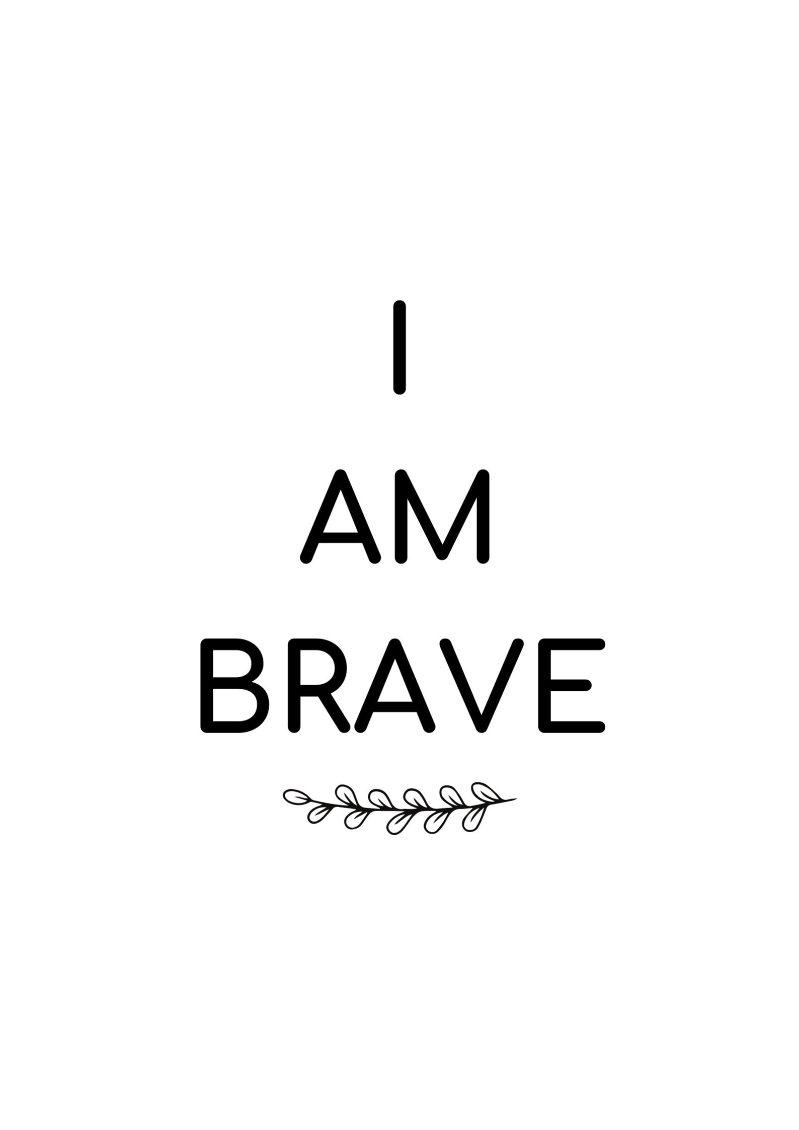 Motivational Prints I am brave I am strong I am enough | Etsy