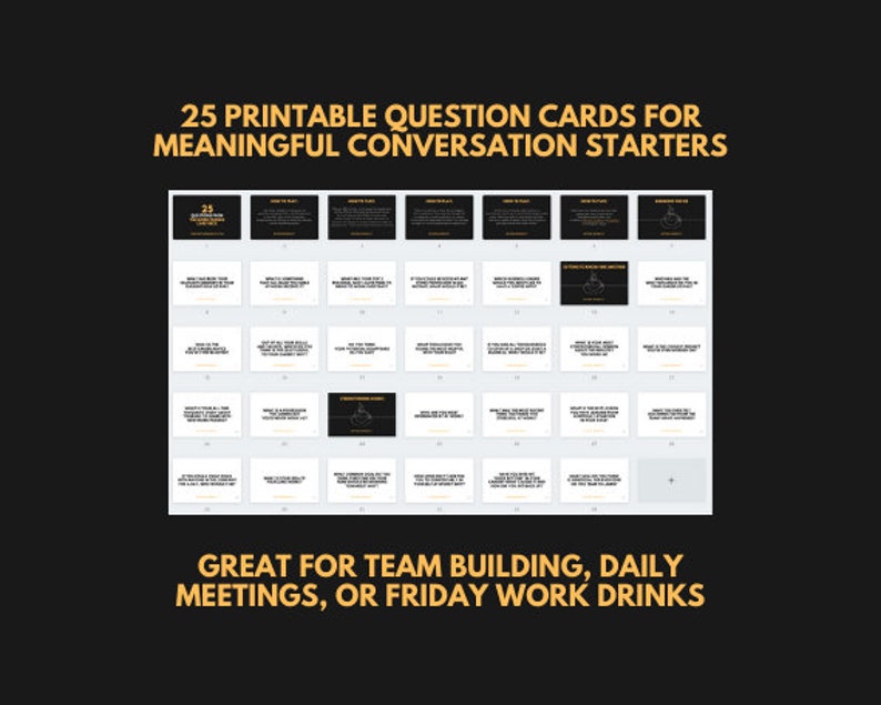 Deep Question Cards for Team Building at Work Card Game Instant ...