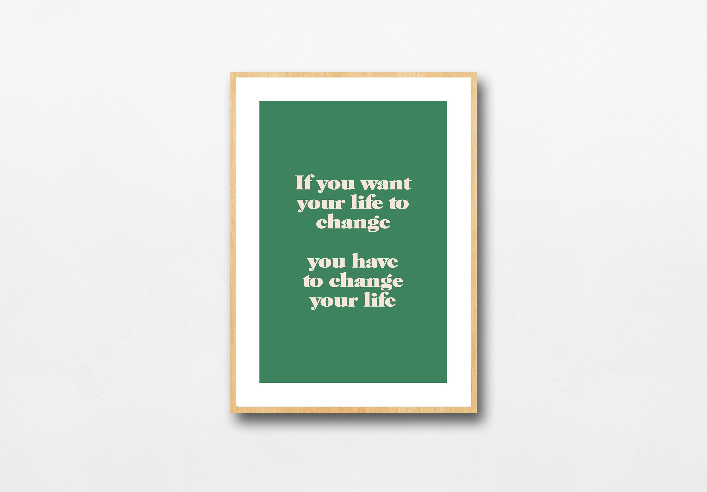 Change Your Life Poster Growth Mindset Mental Health Print - Etsy UK