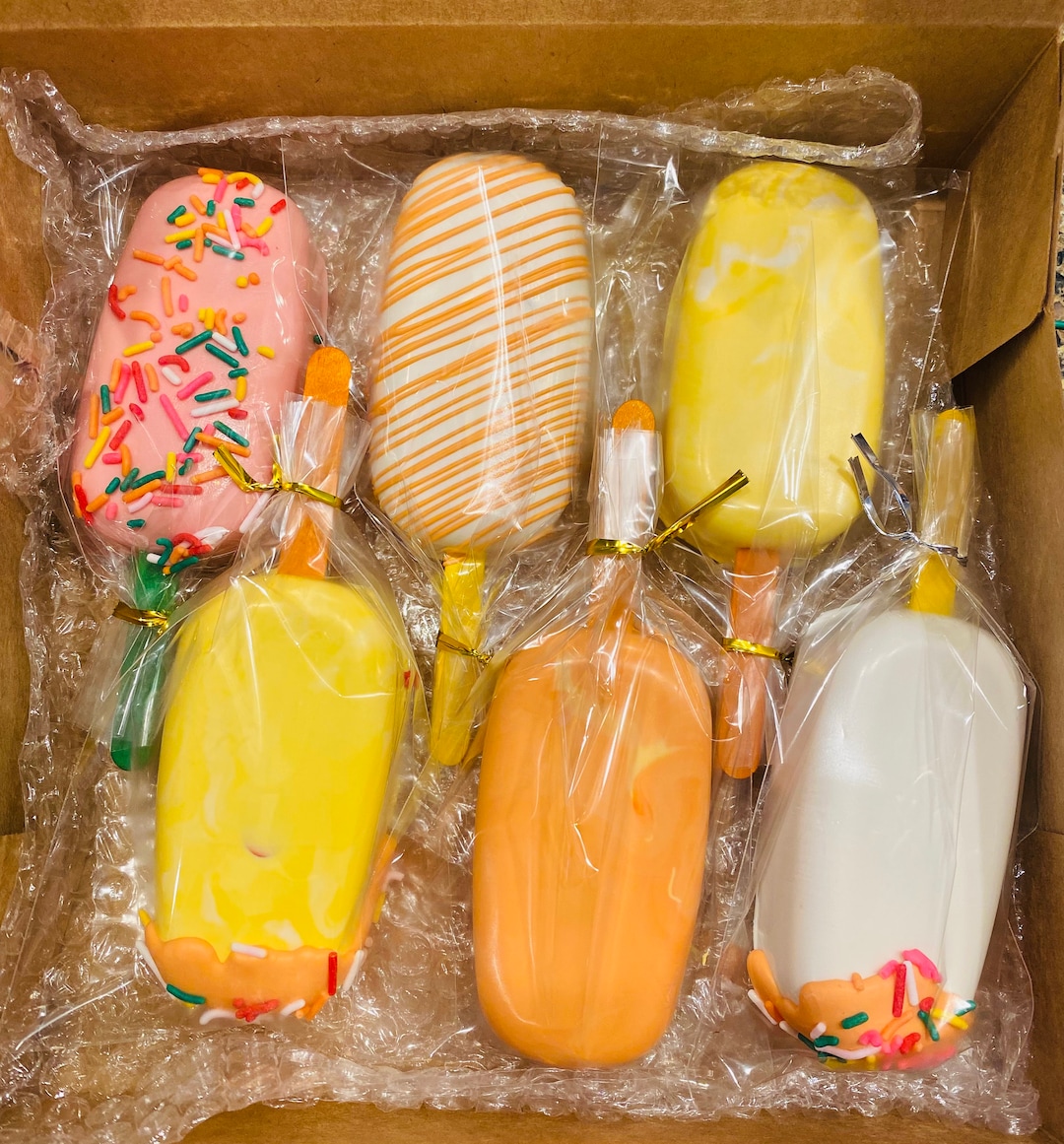 Rainbow Color Cakesicles - Etsy