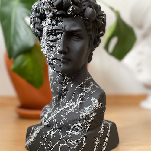 Large David Sculpture Statue David Bust Statuepurple - Etsy