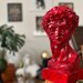 Large David Sculpture Statue,13 Inches David Bust Statue, Red and Black ...