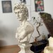 Large David Sculpture Statue David Bust Statue Bust Cream | Etsy