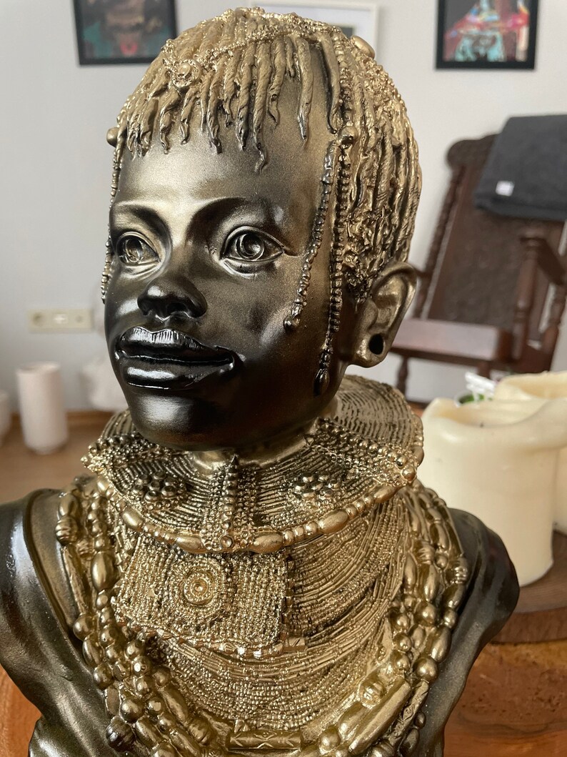 Large African Lady Sculpture Statue African Statue Bust - Etsy