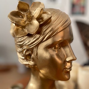 Large Golden Women Statue Sculpture, Home Decoration, Handmade ...