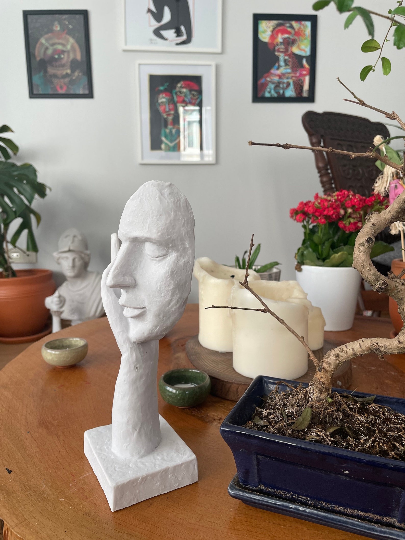 Mask Sculpture Statue10 InchesHousewarming GiftsCreative | Etsy