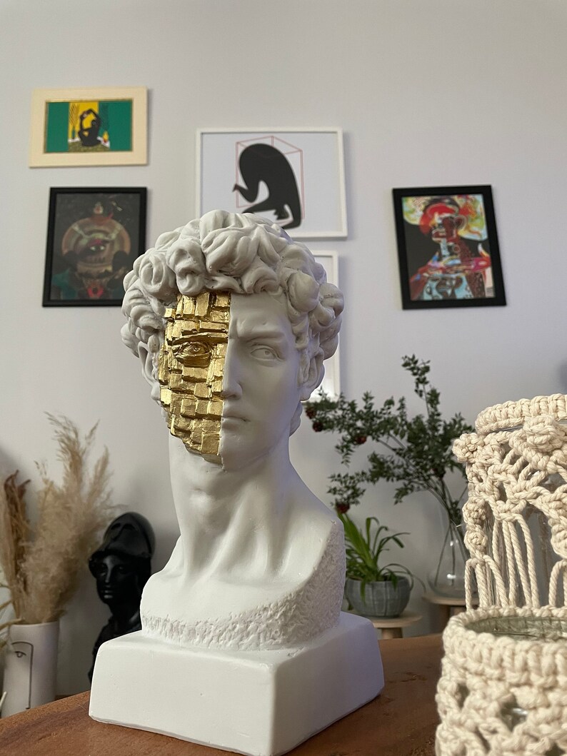 Large David Sculpture Statue13 Inches David Bust Statue - Etsy