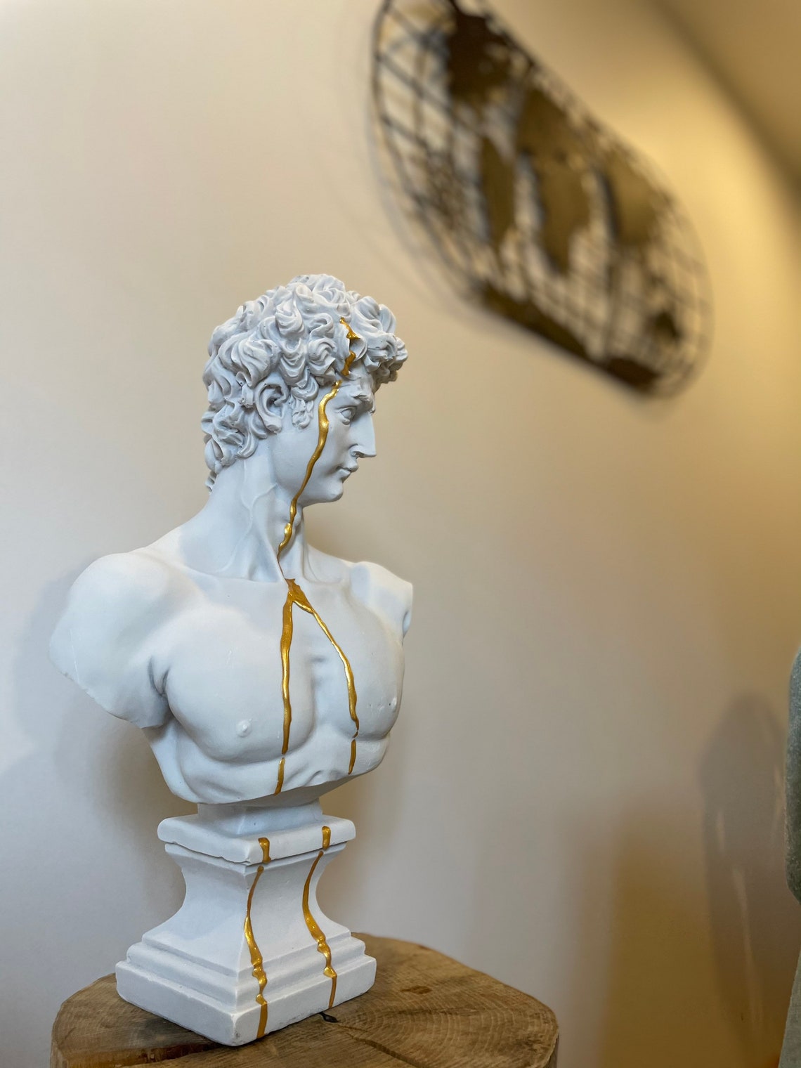 Large David Sculpture Statue 17 Inches David Bust Statue | Etsy