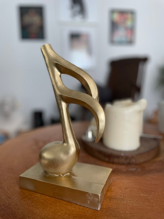 Large Musical Note Sculpture Statue 11 Inches Gold Music - Etsy