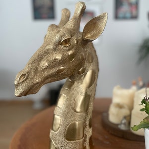 Large Giraffe Statue Sculpture,gold Giraffe Sculpture ,16 Inches ,41 Cm ...