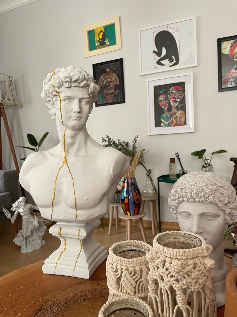 22 Inches Huge David Sculpture Statue David Bust Statue - Etsy