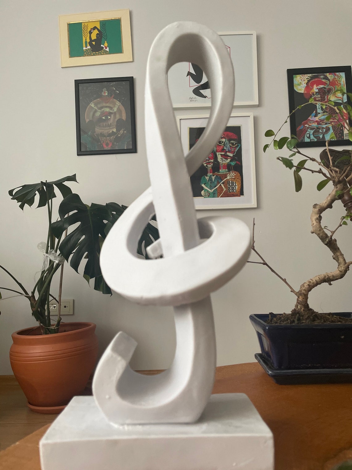 Treble Clef Sculpture Statue 14 Inches Music Statue | Etsy