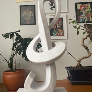 Treble Clef Sculpture Statue, 14 Inches , Music Statue , Musical Note ...