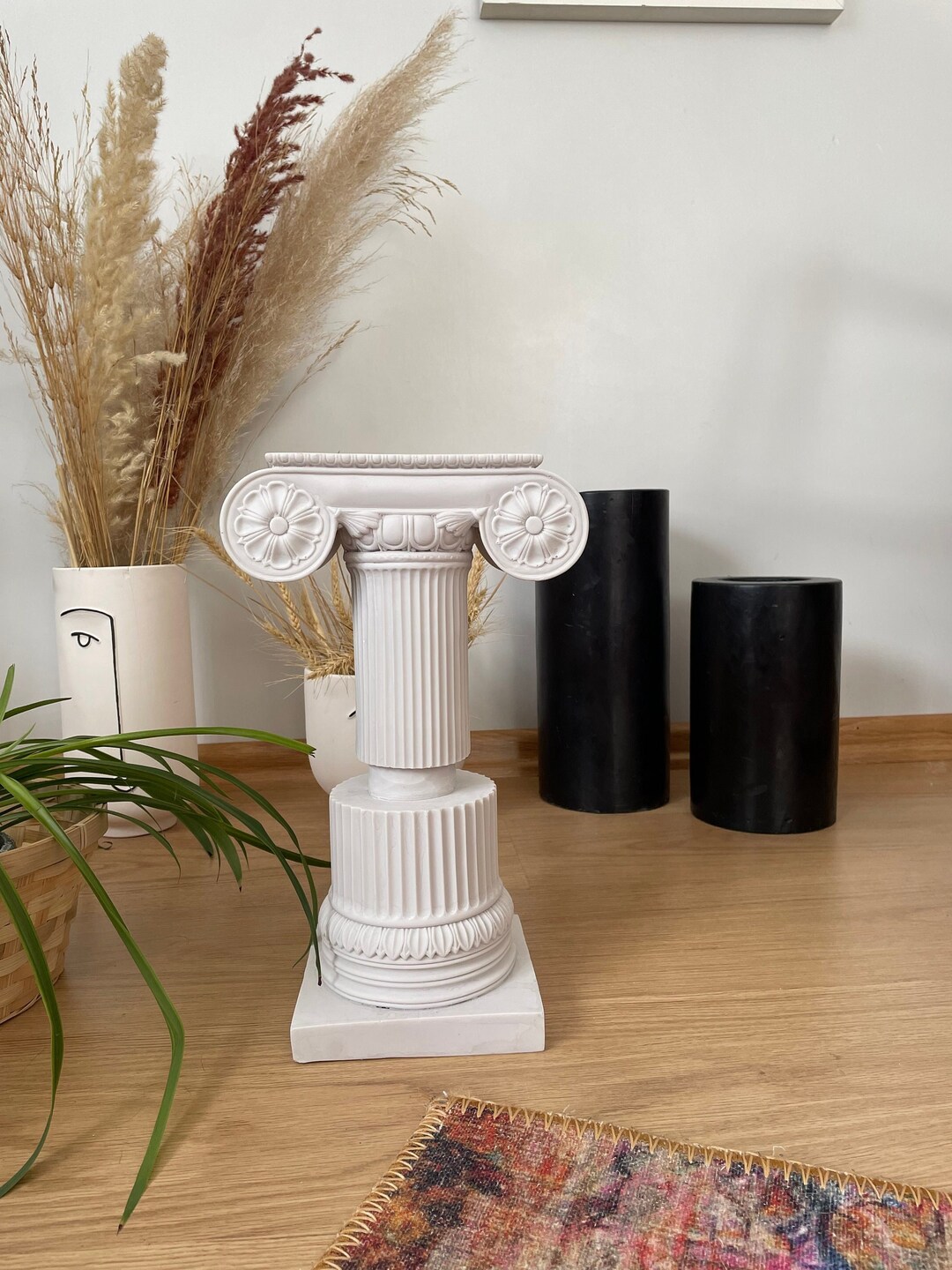 Large Ancient Greek Column 14 Inches , Marble Dust Sculpture ,handmade ...