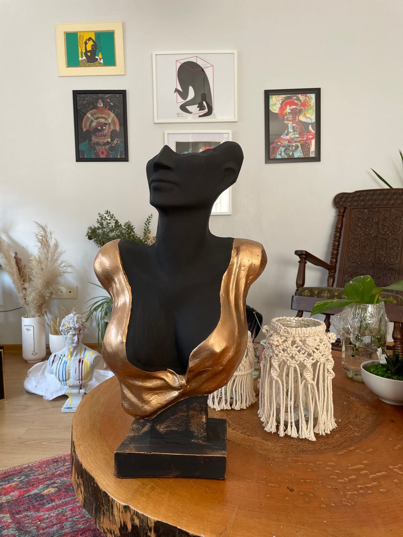 Large Face Sculpture 18 Inches Woman Bust Female Body | Etsy