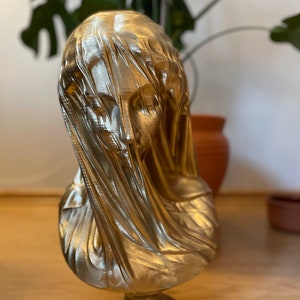 The Veiled Lady Statue 22 Inches ,gold Virgin Lady Statue Sculpture ...