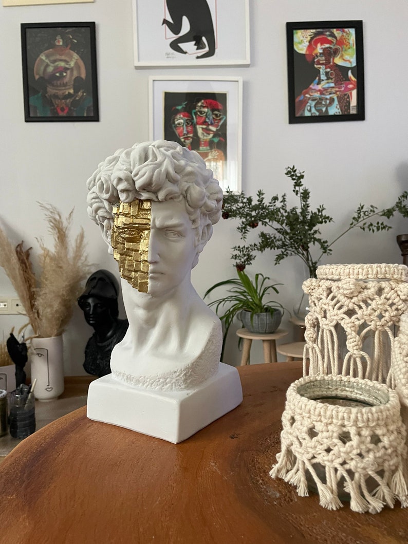 Large David Sculpture Statue13 Inches David Bust Statue - Etsy