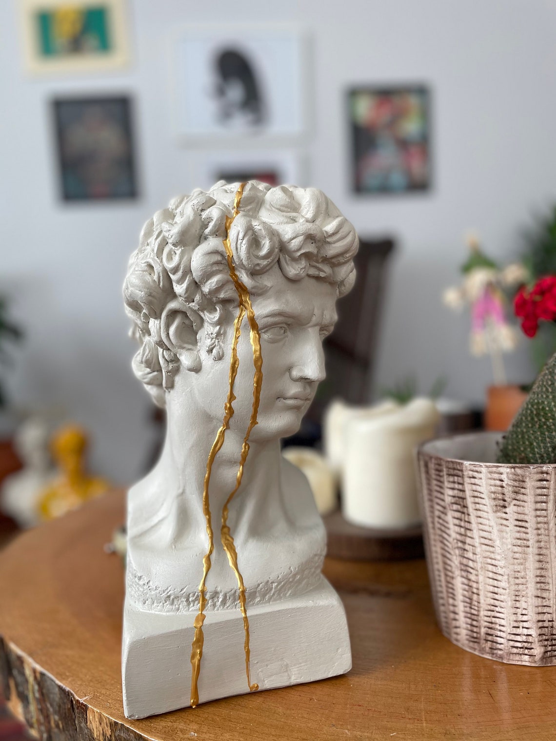 Large David Sculpture Statue 17 Inches David Bust Statue | Etsy