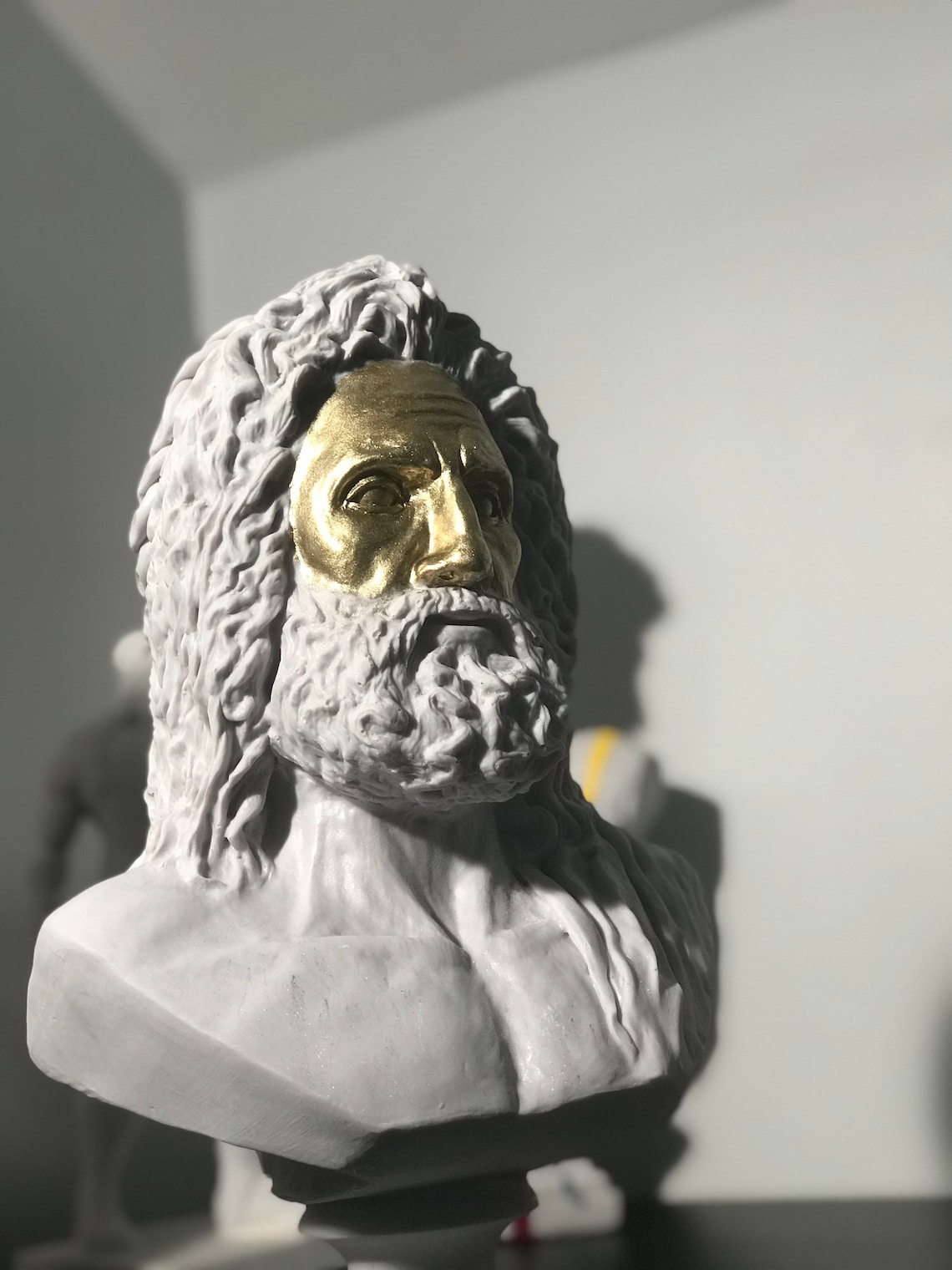 Large Zeus Sculpture Statue Zeus Bust Statue Bust Gold Mask - Etsy