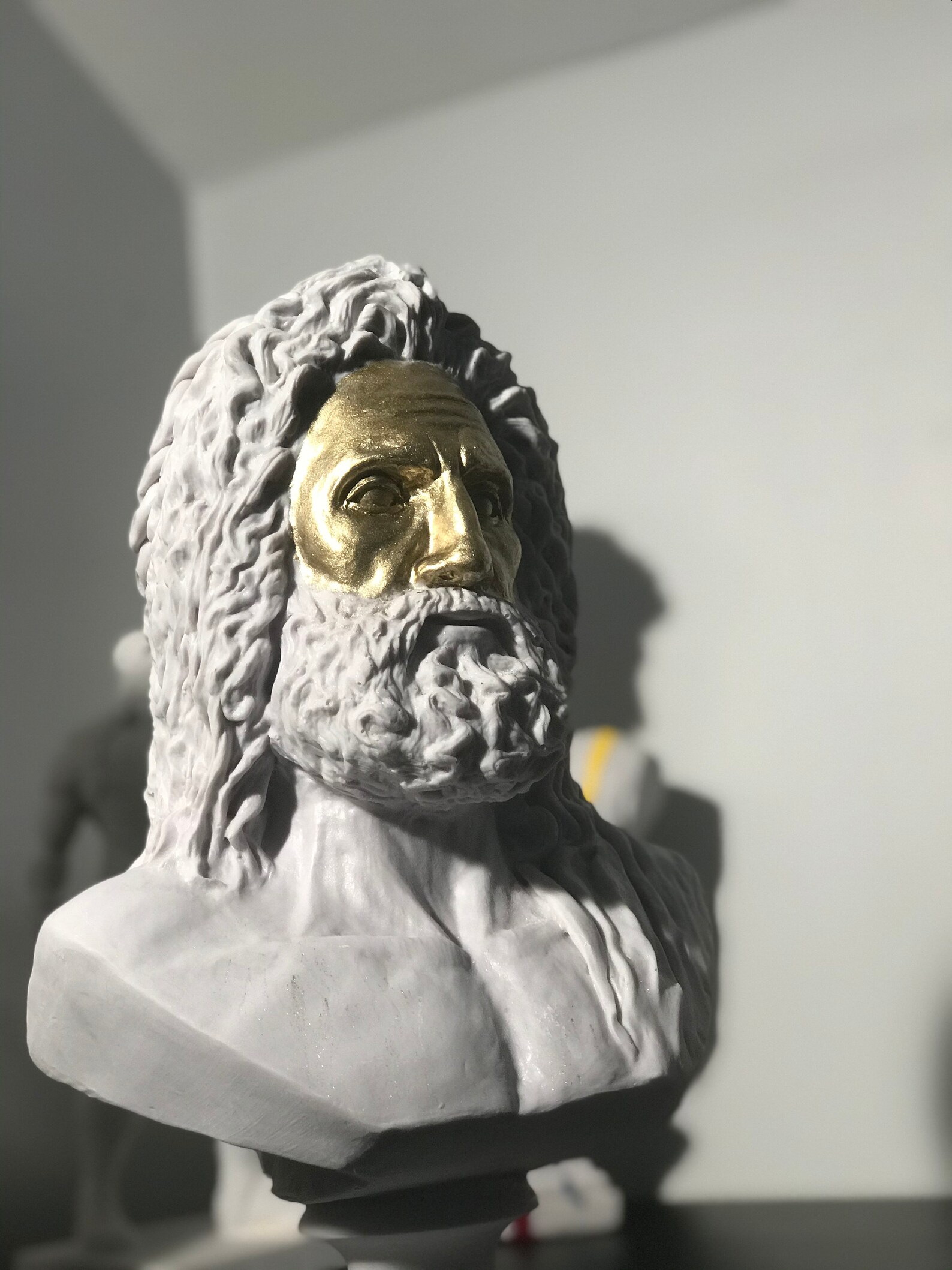 Large Zeus Sculpture Statue Zeus Bust Statue Bust Gold Mask - Etsy