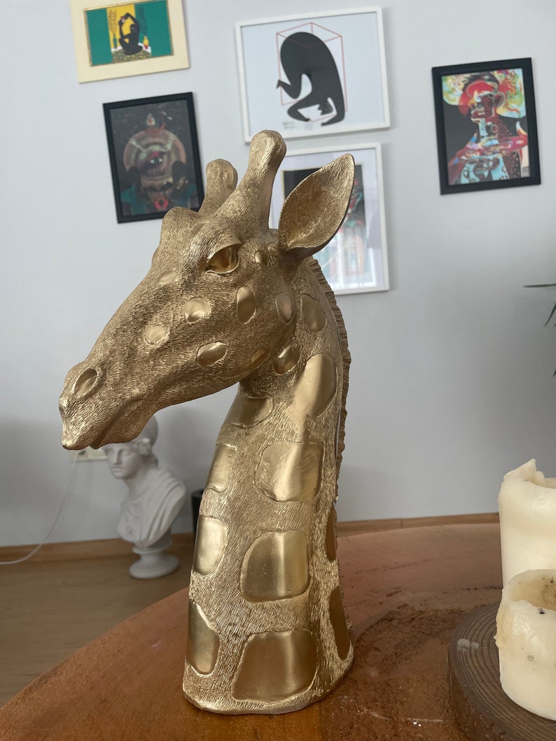 Large Giraffe Statue Sculpturegold Giraffe Sculpture 16 - Etsy