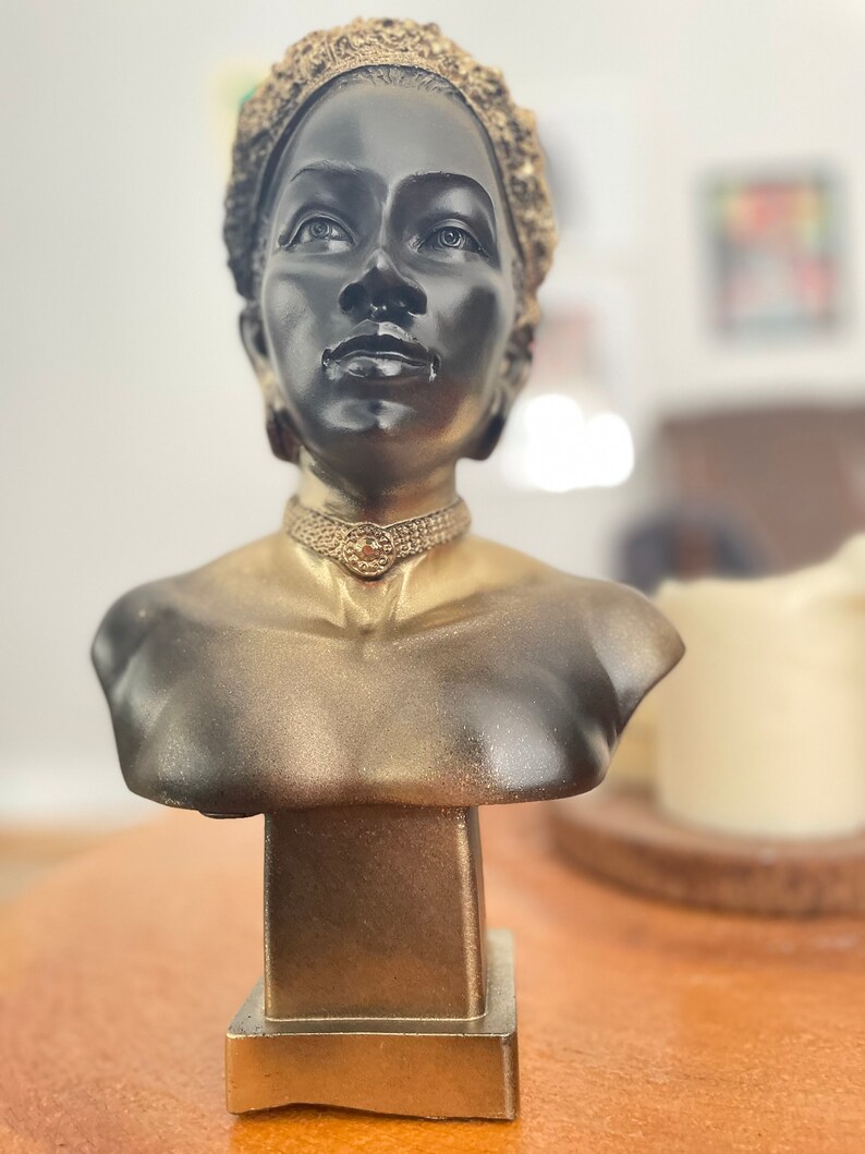 Large African Lady Sculpture Statue African Statue Bust | Etsy