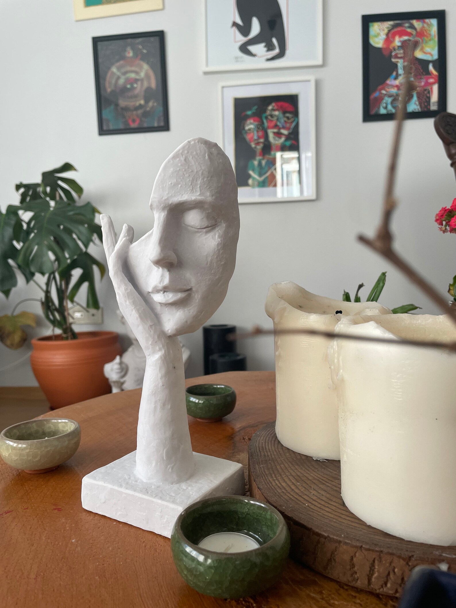 Mask Sculpture Statue10 Incheshousewarming Giftscreative | Etsy