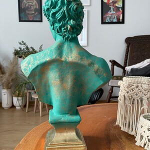 Large David Sculpture Statue, David Bust Statue, Bust, Green Sculpture ...
