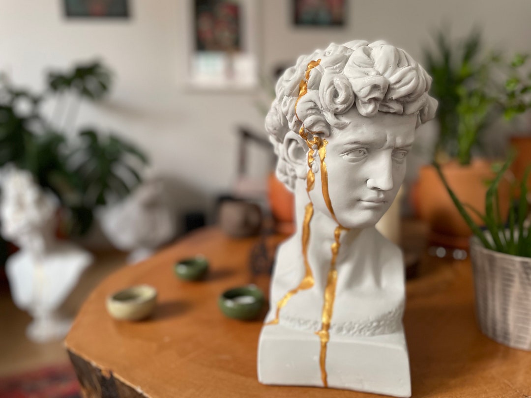 Large David Sculpture Statue,13 Inches David Bust Statue, Bust, White ...