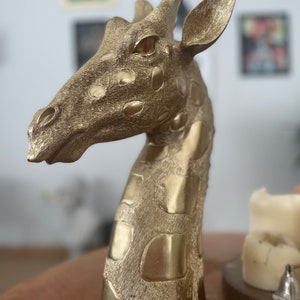 Large Giraffe Statue Sculpture,gold Giraffe Sculpture ,16 Inches ,41 Cm ...