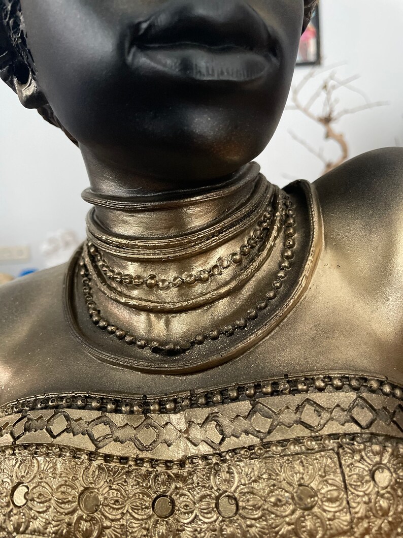 Large African Lady Sculpture Statue African Statue Bust | Etsy