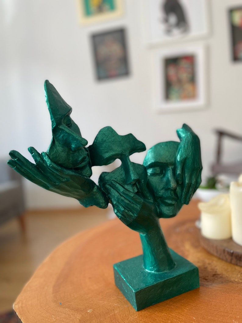 Large Mask Sculpture Statue12 Incheshousewarming - Etsy