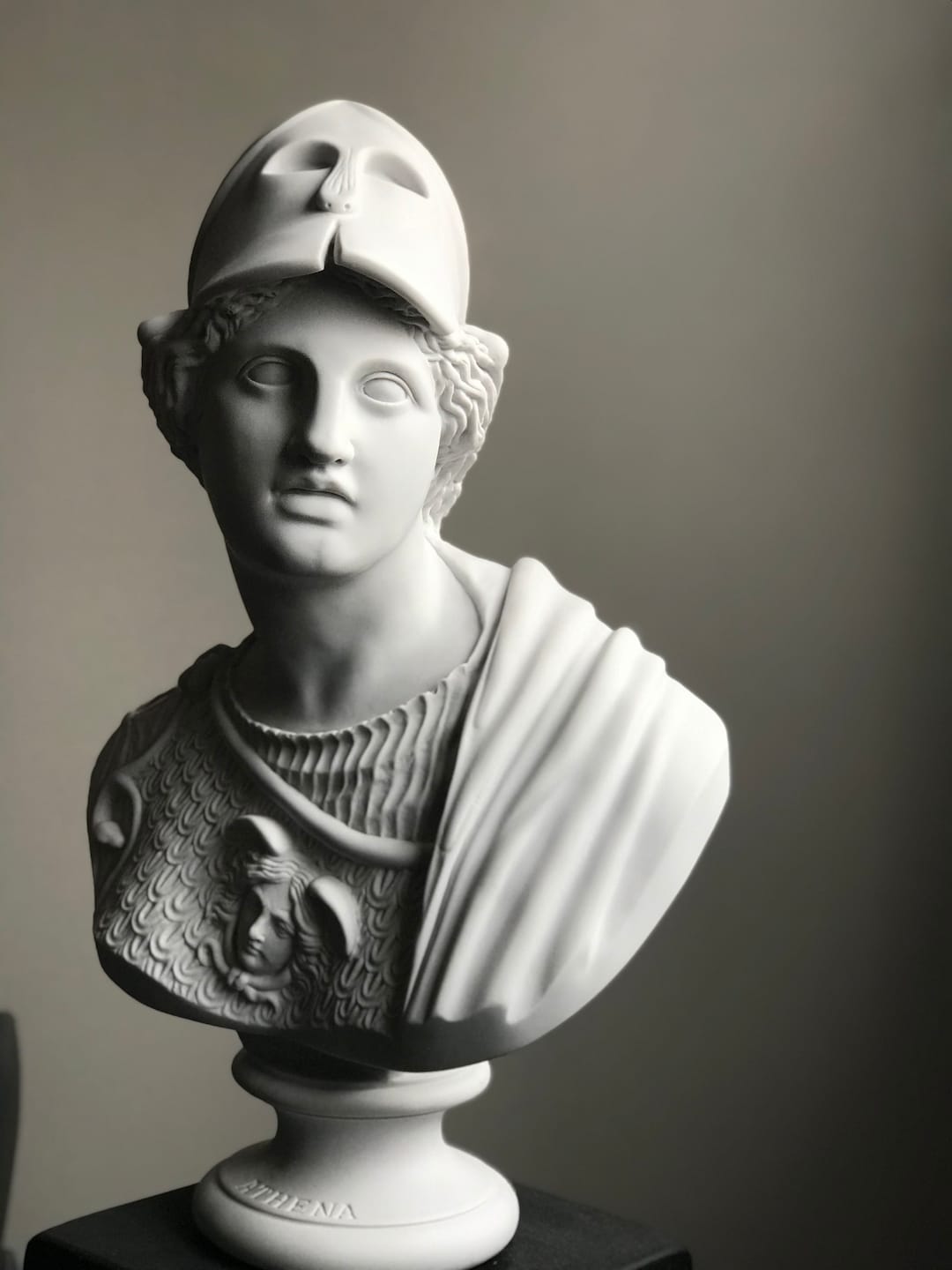 Handmade Large Athena Bust Statue: White Greek Sculpture (24 Inches) - Etsy