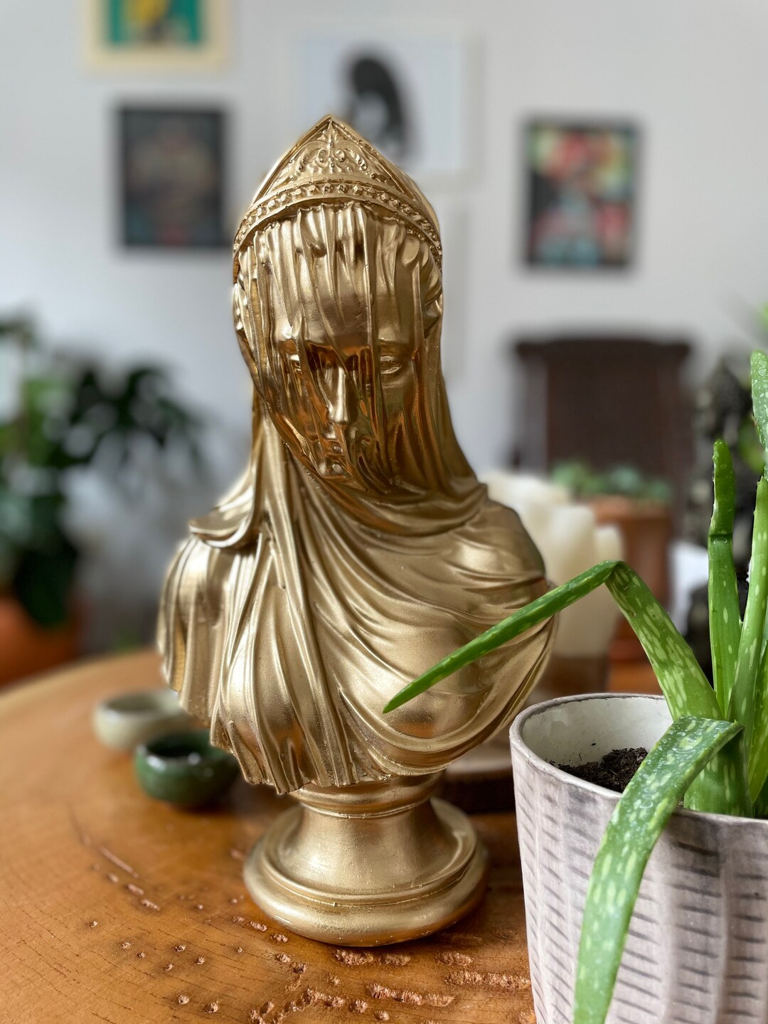 The Veiled Lady Statue 13 Inches ,virgin Lady Statue Sculpture,large ...