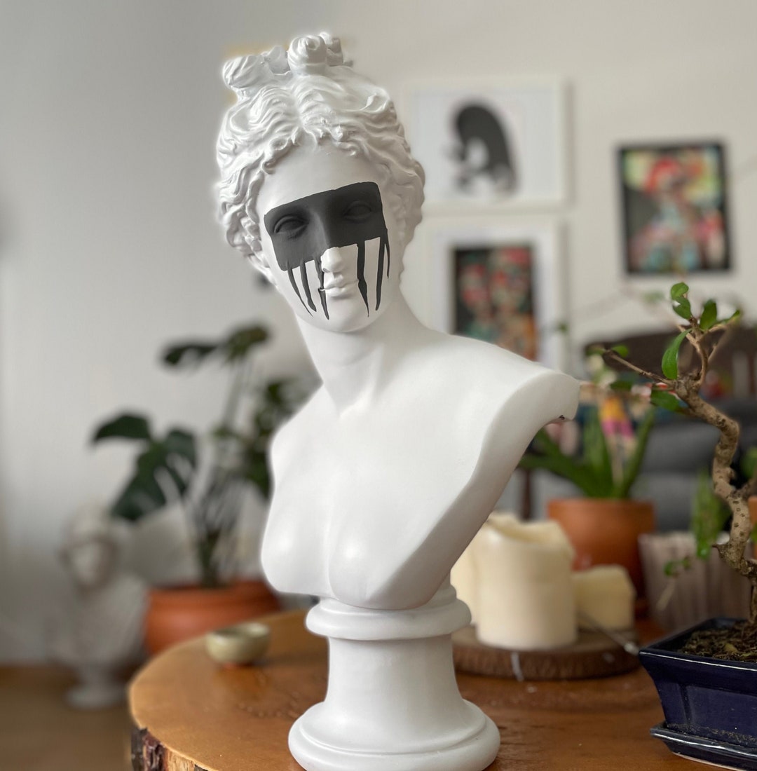 Large Helen Sculpture Statue, Helen Bust Statue,grey Mask Bust, Helen ...